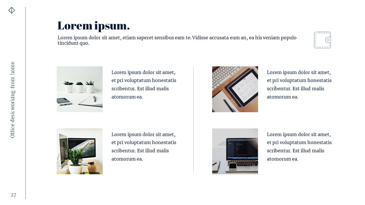 Office Desk team presentation template