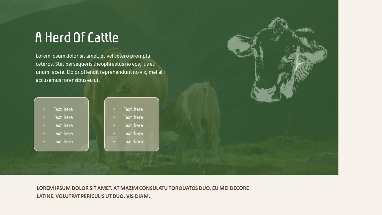 Cow Google PowerPoint Slides|Lifestyle