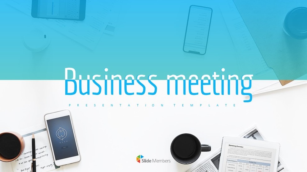 Free Professional Business Meeting - Easy Google Slides Template