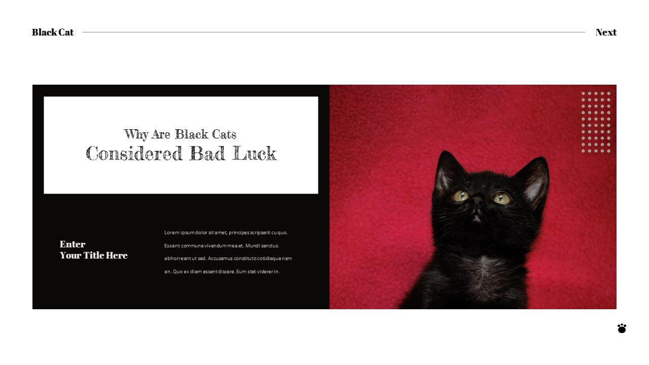 Black Cat slide template|Lifestyle|Google