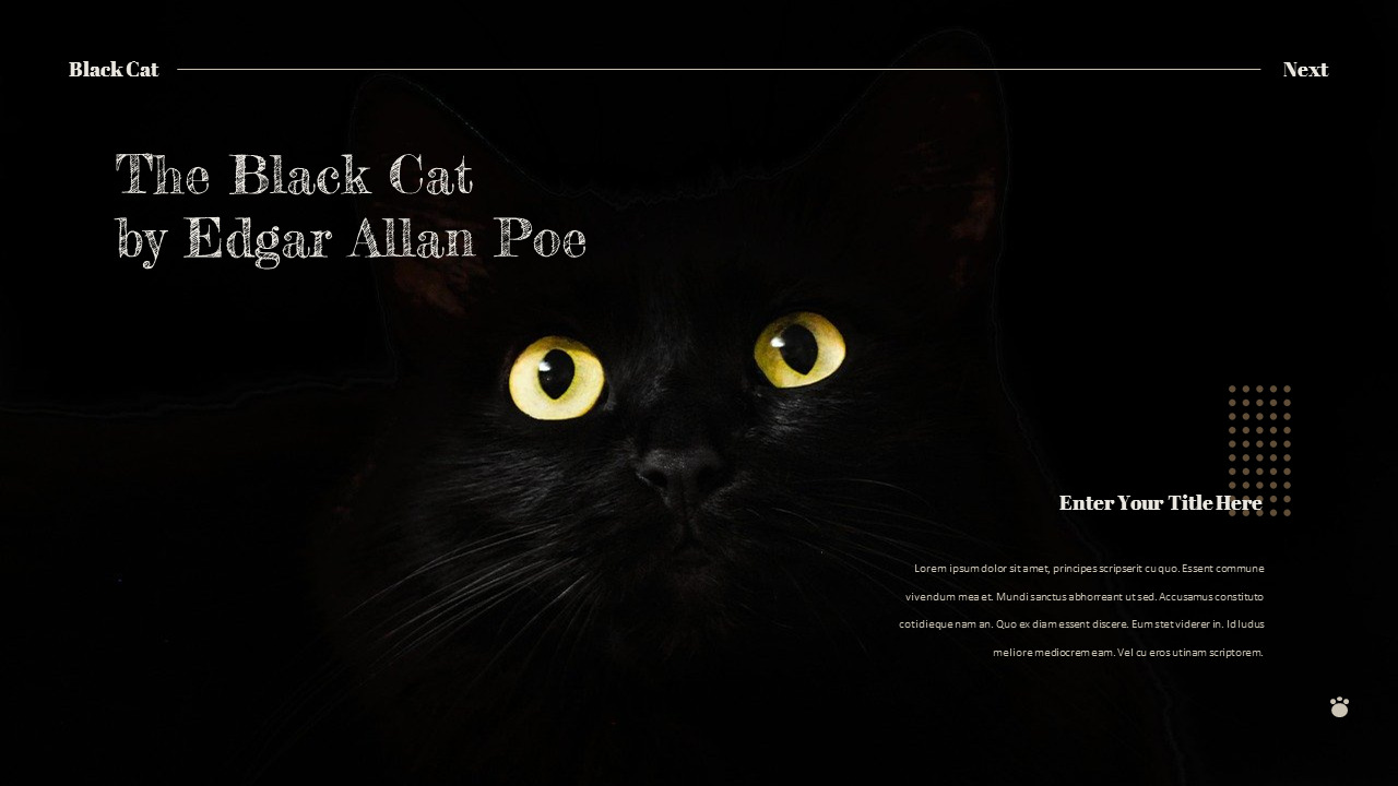 Black Cat slide template|Lifestyle|Google
