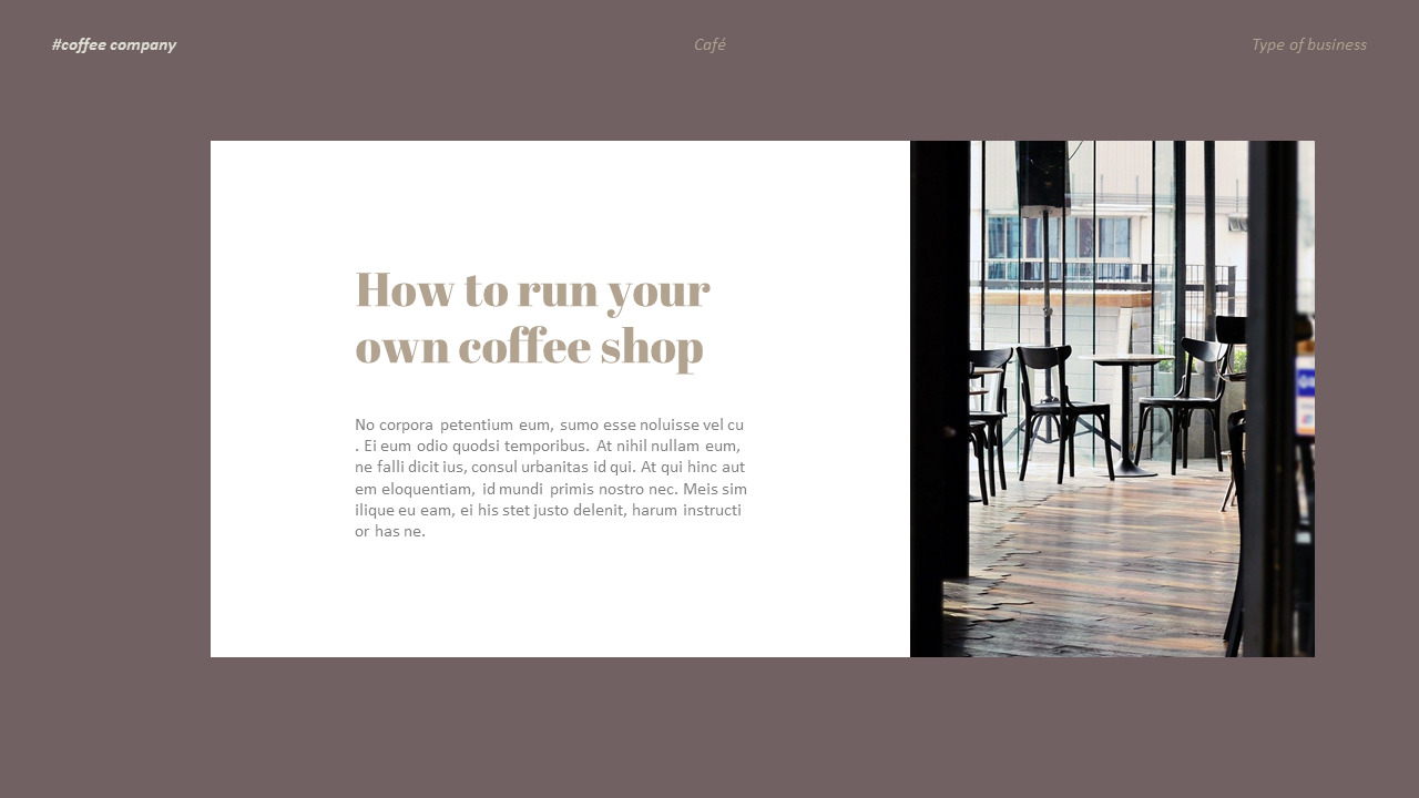 Coffee Company Creative Google Slides