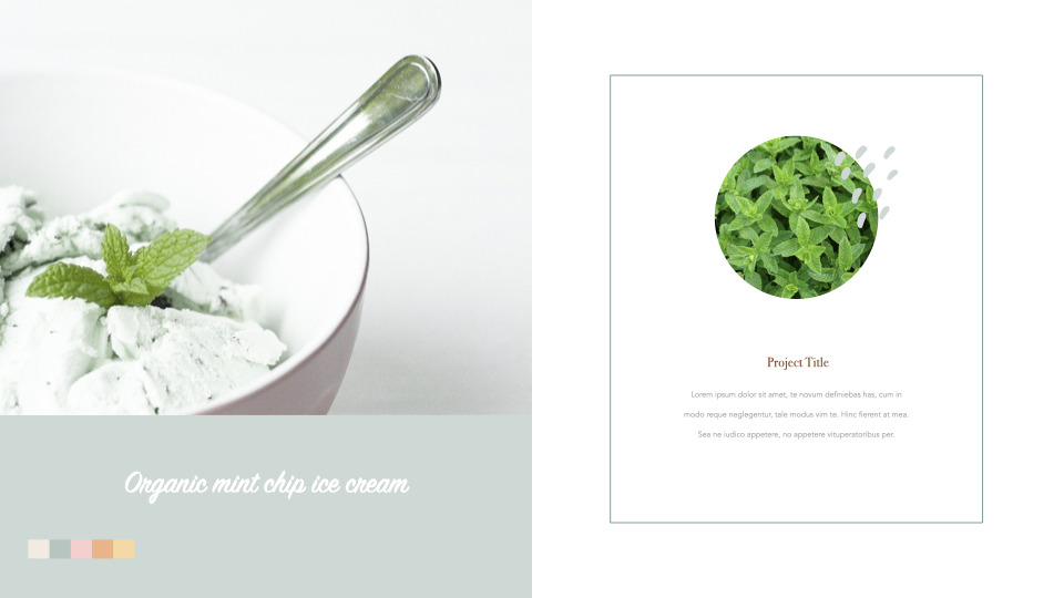 Organic Ice Cream template keynote|Business