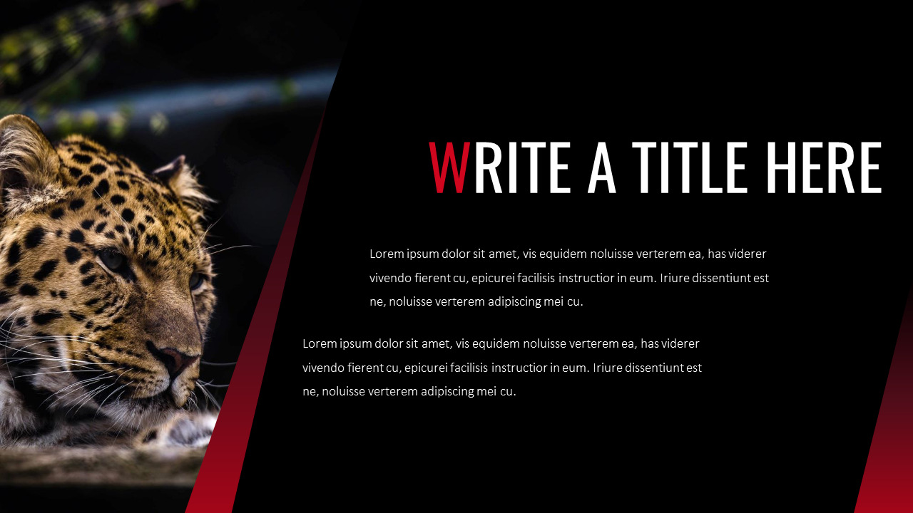 Leopard Simple Presentation Google Slides Template|Lifestyle