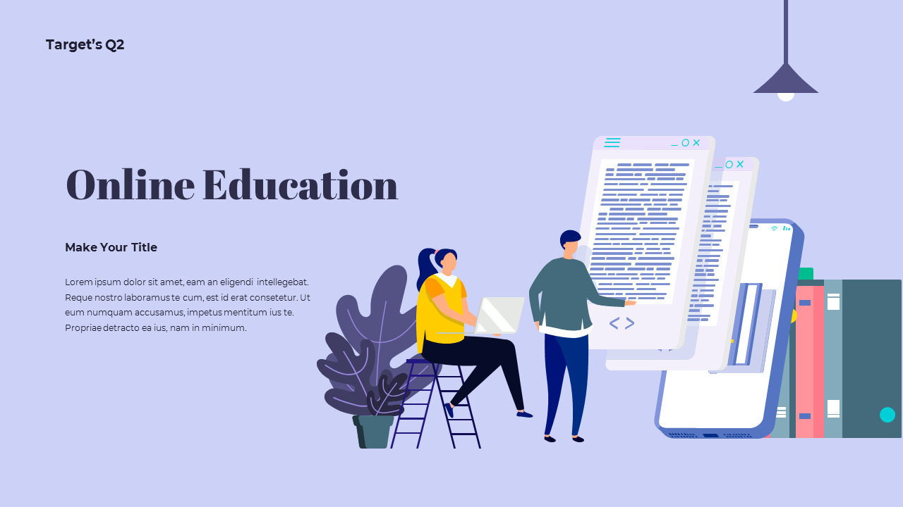 Online Education Simple PPT Templates