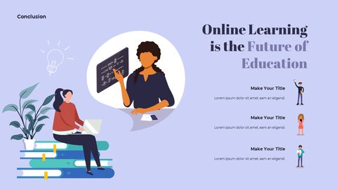 Online Education Simple PPT Templates
