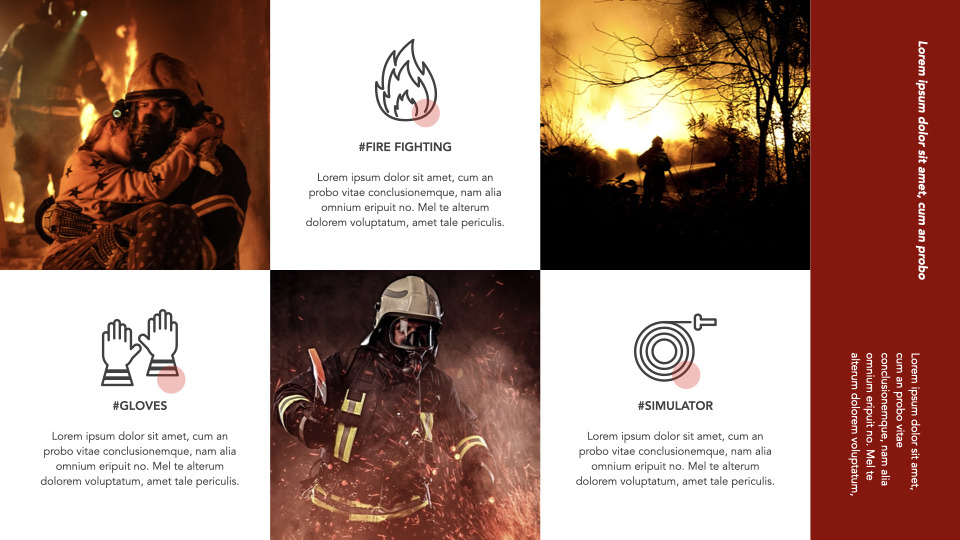 Firefighter company profile template design|Business|Keynote