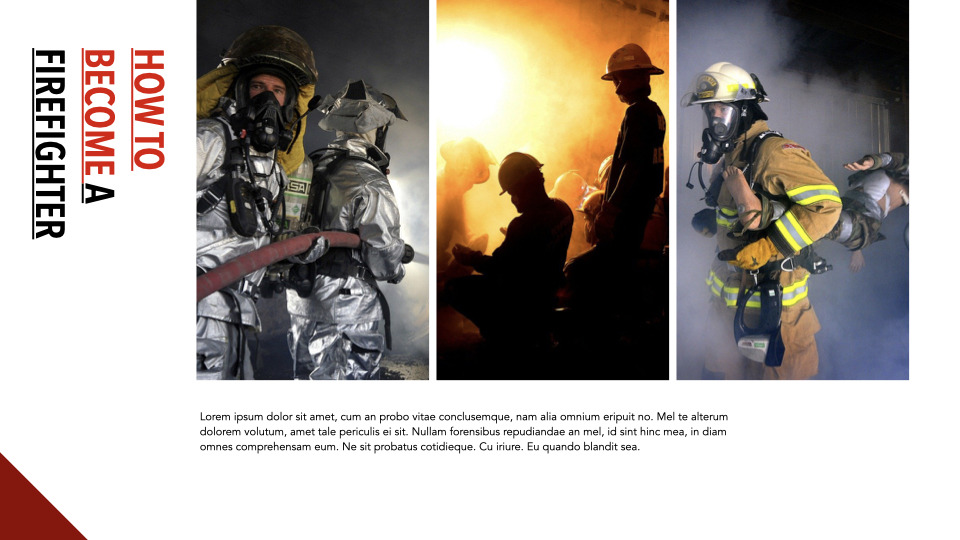Firefighter company profile template design|Business|Keynote