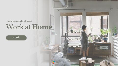 Work at Home Easy Google Slides Template|Business