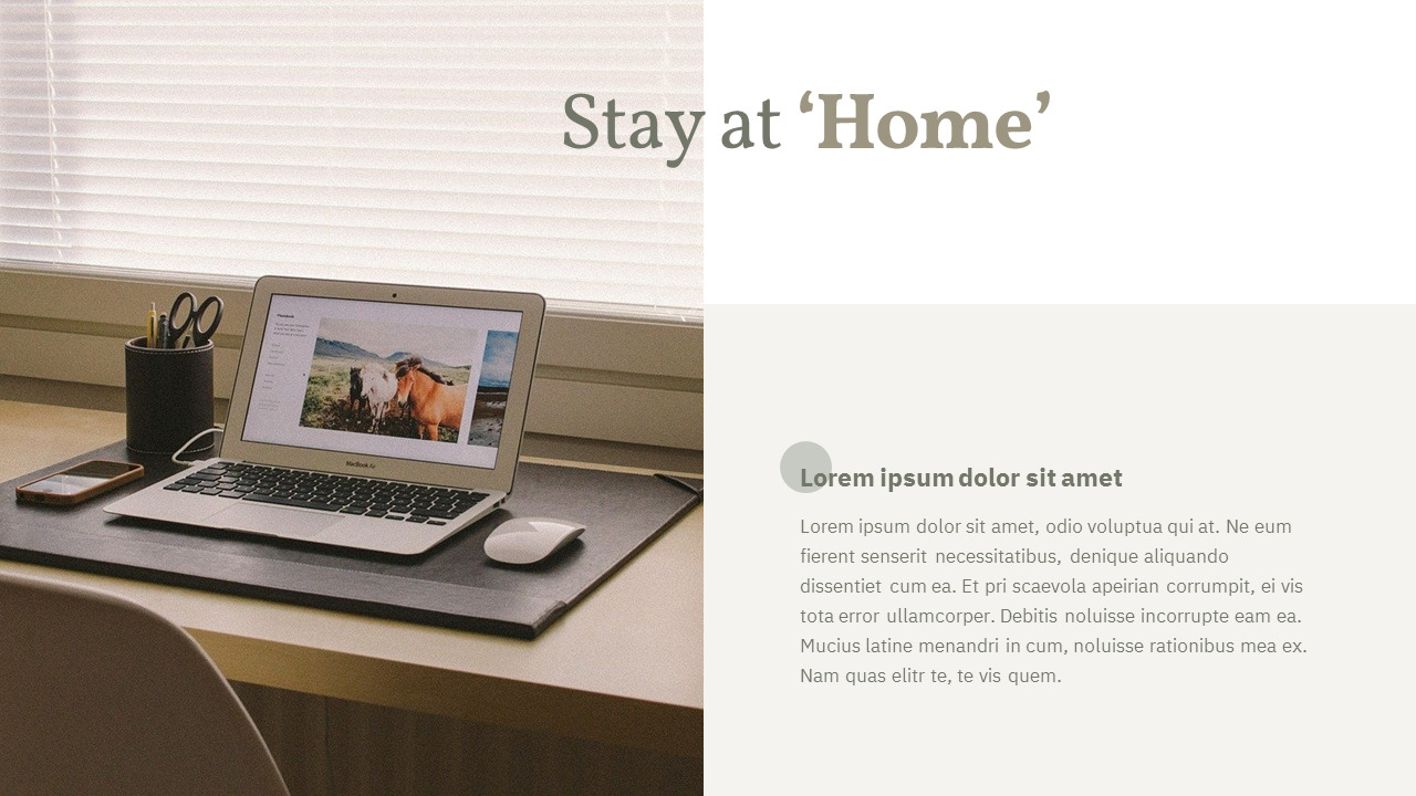 Work at Home Easy Google Slides Template|Business