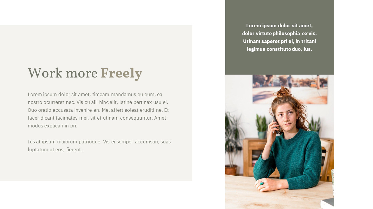 Work at Home Easy Google Slides Template|Business