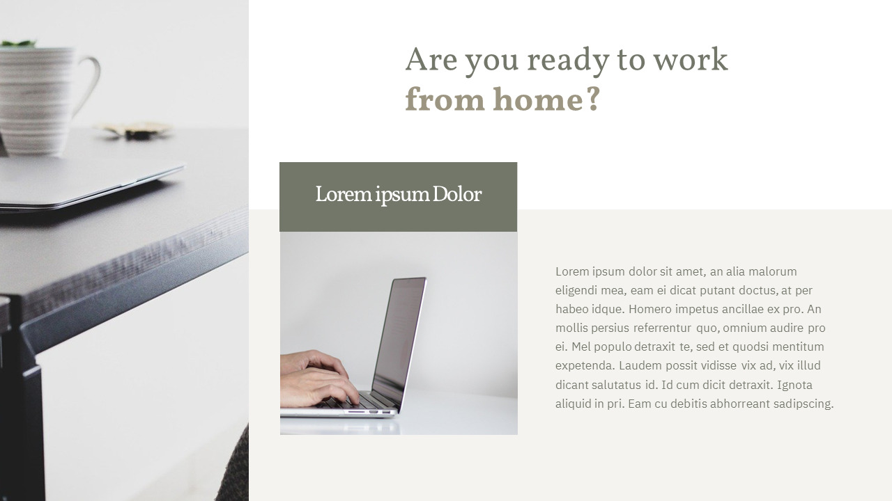 Work at Home Easy Google Slides Template|Business