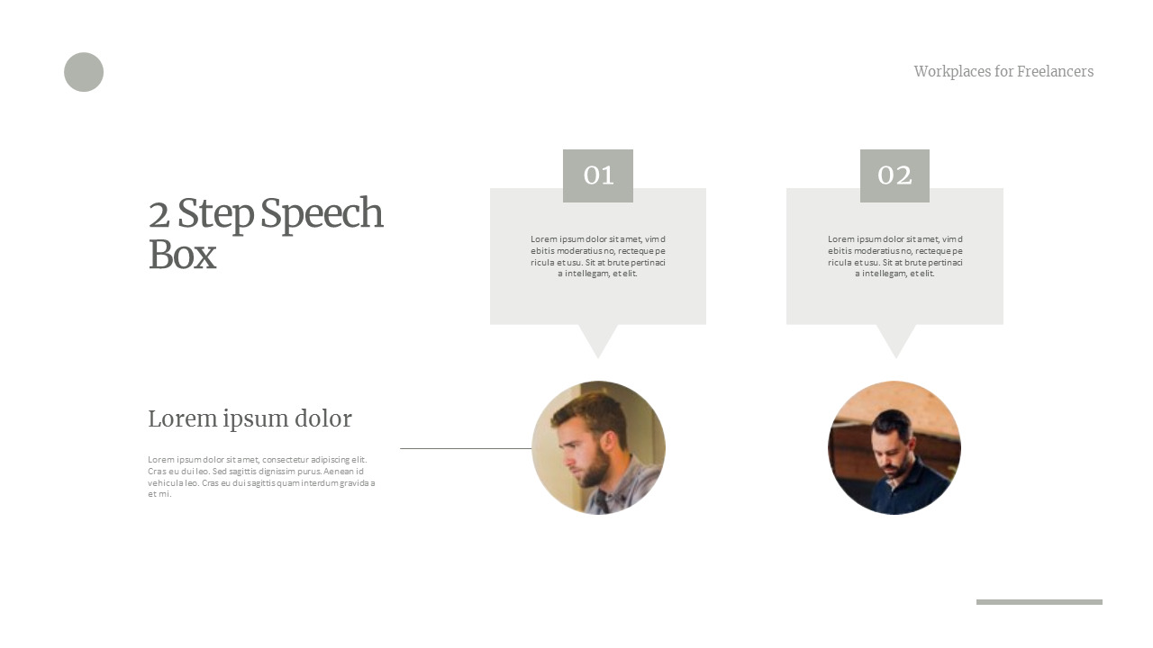 Workplaces for Freelancers Google presentation|Business|Slides