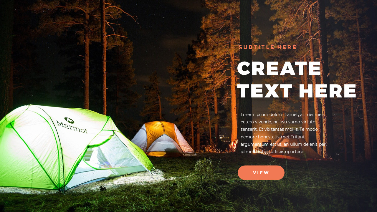 Camping Google Presentation Templates|Travel|Slides