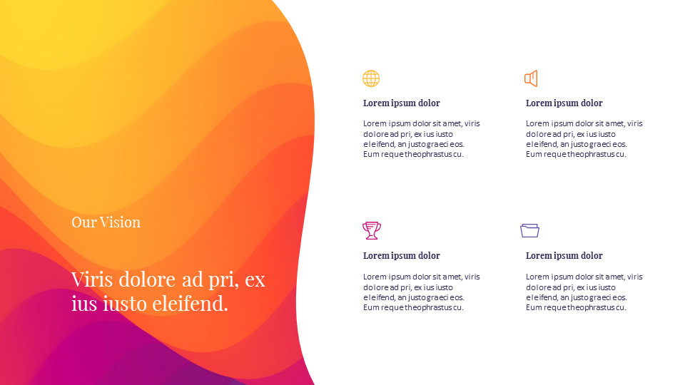 Abstract Wavy Background Creative Business pitch presentation template ...
