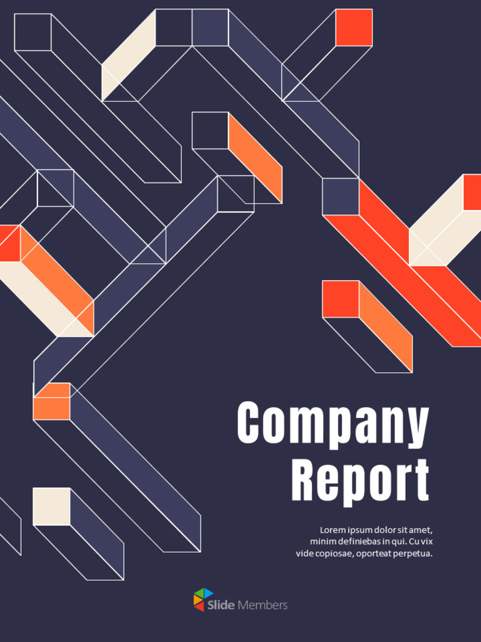 Geometric Pattern Company Report Creative Google Slides