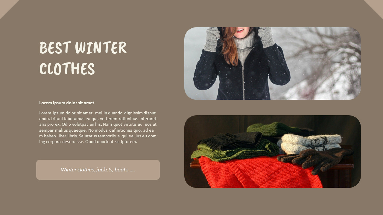 winter clothes Google PPT Templates|Fashion|Slides