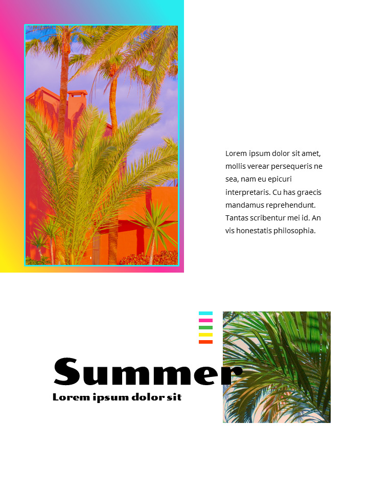Colorful Tropical Concept Simple Presentation Google Slides Template