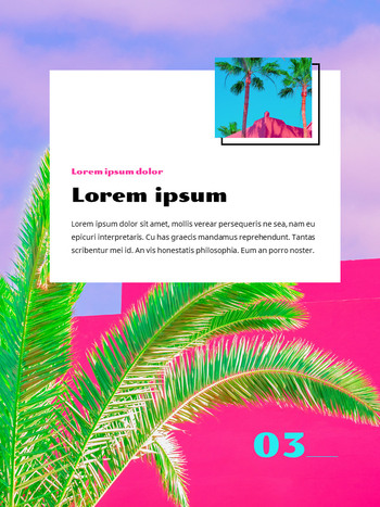Colorful Tropical Concept Simple Presentation Google Slides Template