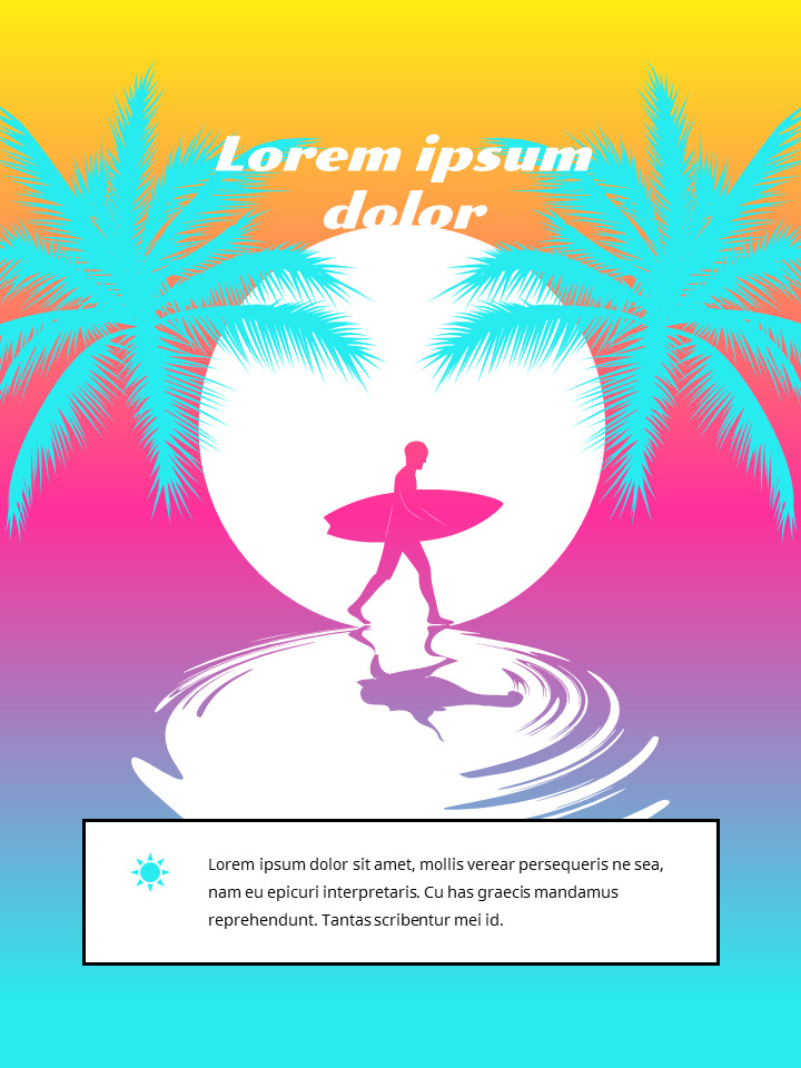 Colorful Tropical Concept Simple Presentation Google Slides Template