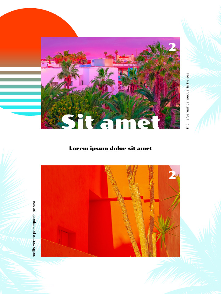 Colorful Tropical Concept Simple Presentation Google Slides Template