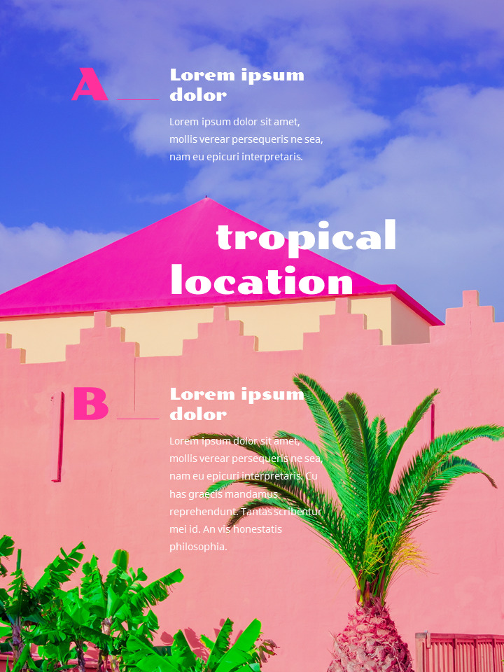 Colorful Tropical Concept Simple Presentation Google Slides Template