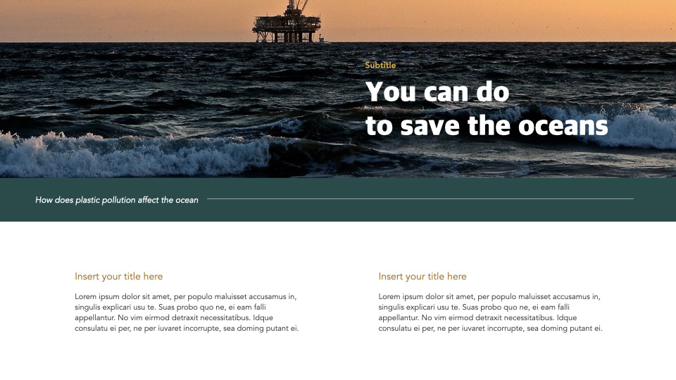 Marine Pollution slide template|Lifestyle|Keynote