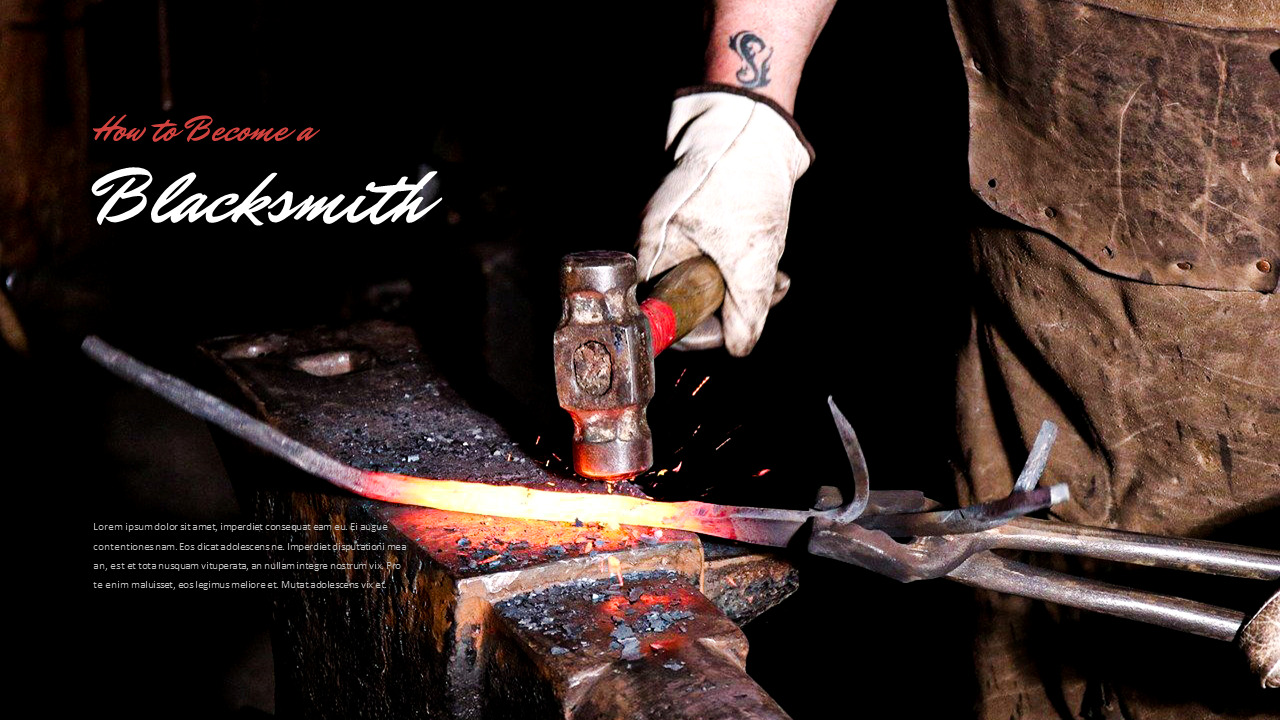 Blacksmith Simple Google Slides Templates|Job