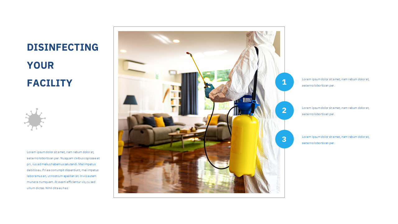 COVID-19 Cleaning and Disinfecting Google Slides Template Diagrams Design