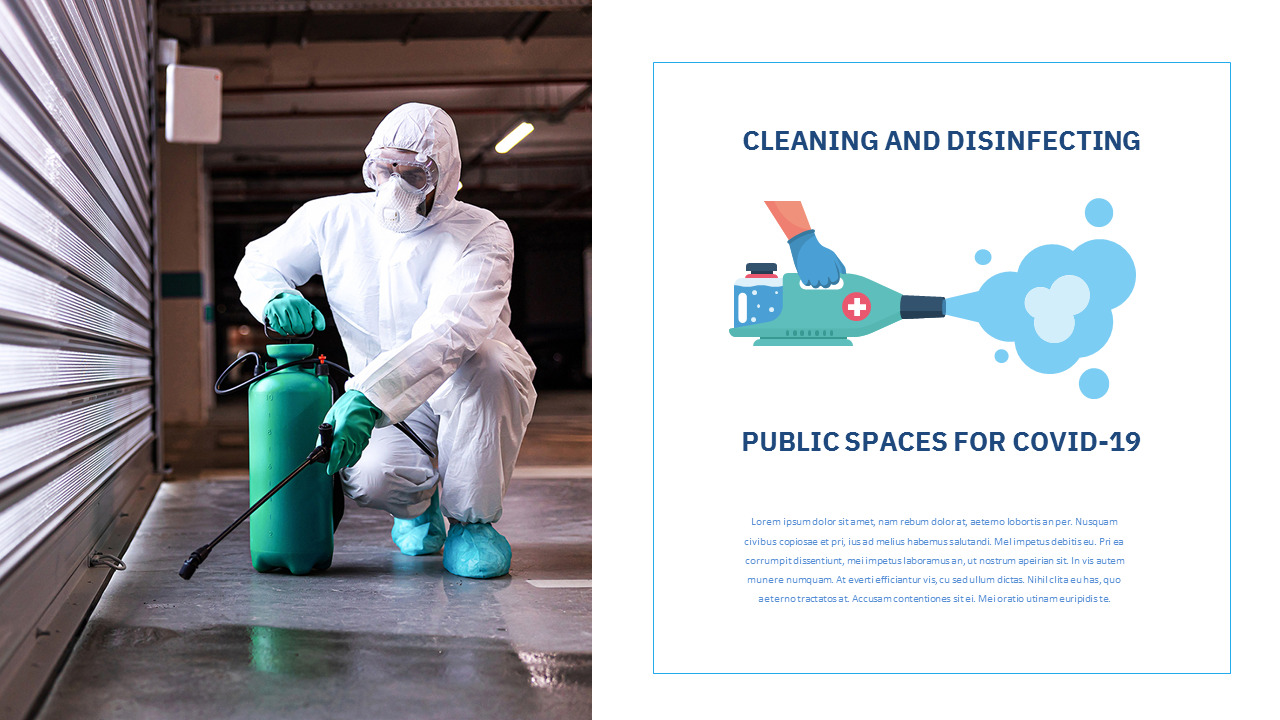 COVID-19 Cleaning and Disinfecting Google Slides Template Diagrams Design