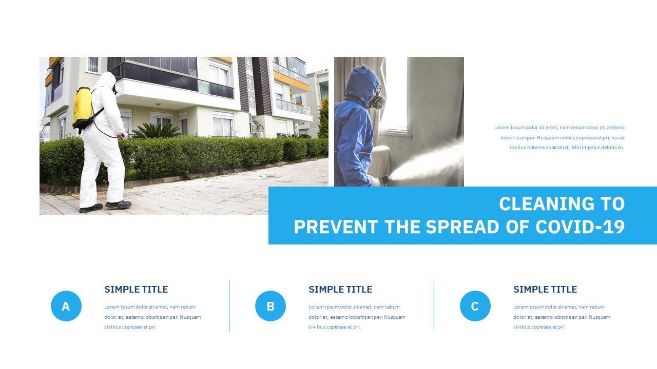 COVID-19 Cleaning and Disinfecting Google Slides Template Diagrams Design