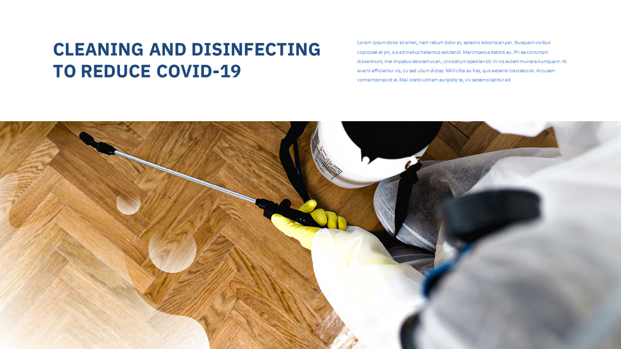 COVID-19 Cleaning and Disinfecting Google Slides Template Diagrams Design