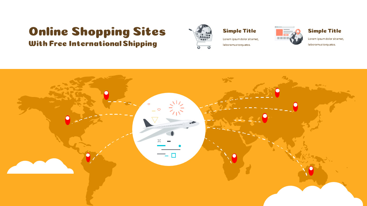 Online Shopping Simple Presentation Google Slides Template