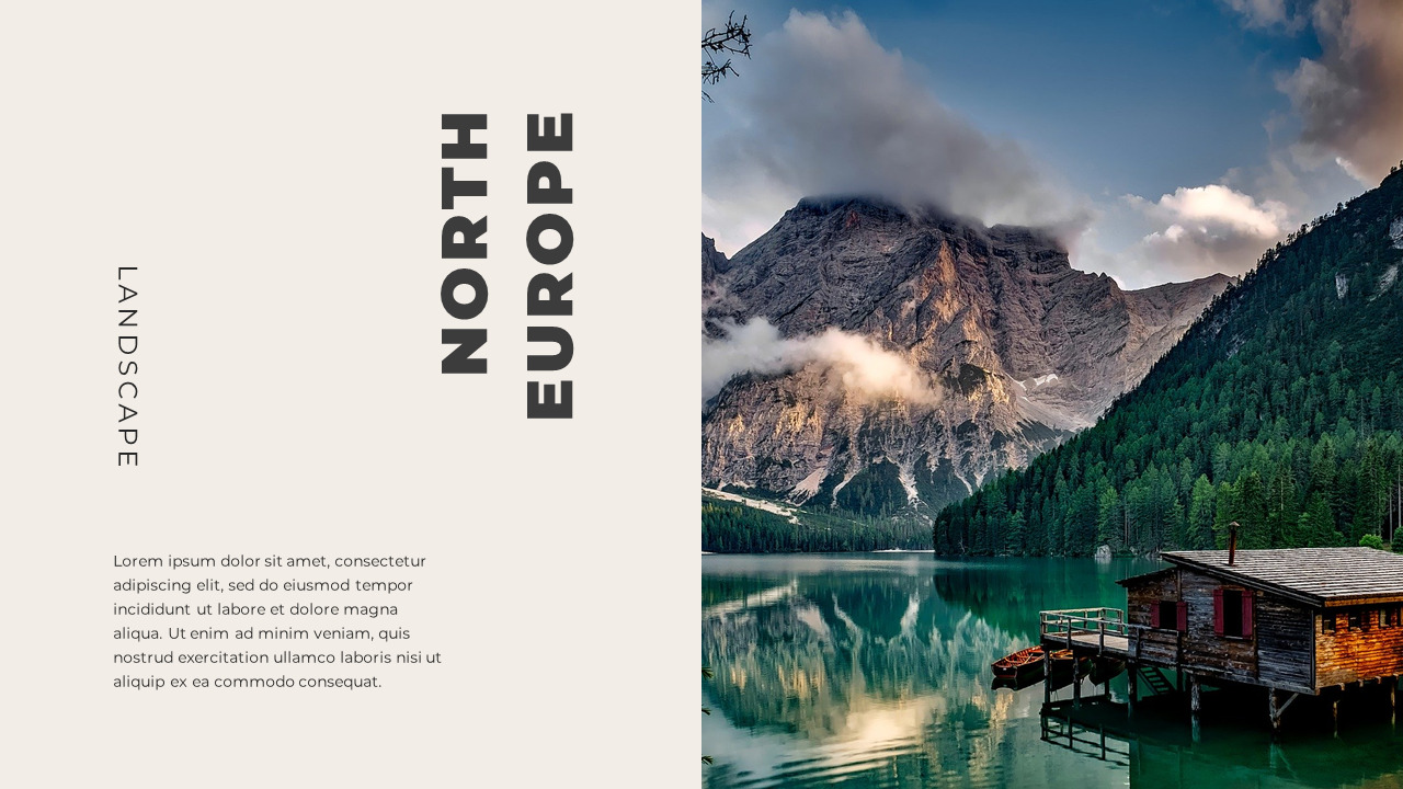 The Beauties of Nature company profile template design|Google Slides
