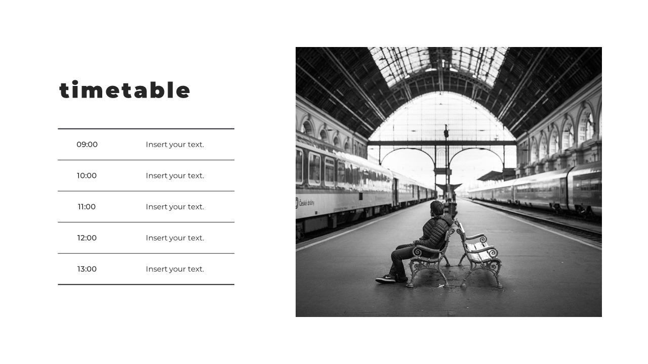 Train photo portfolio Google Slides for mac