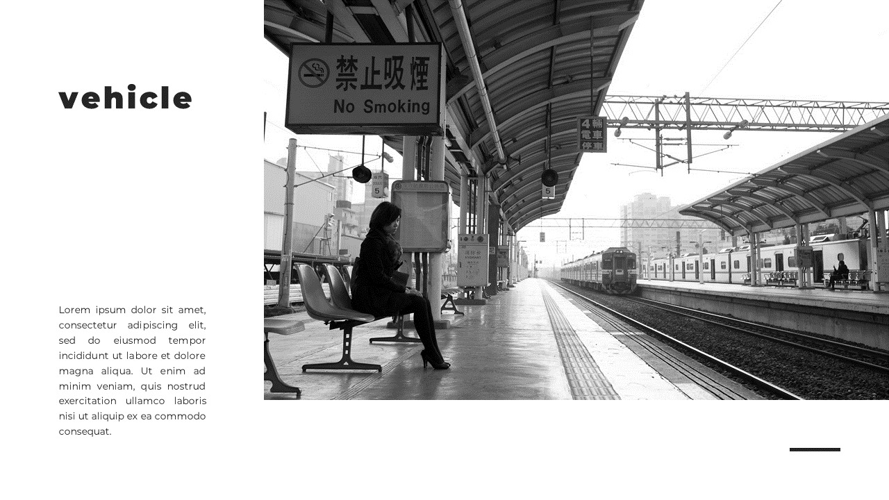 Train photo portfolio Google Slides for mac