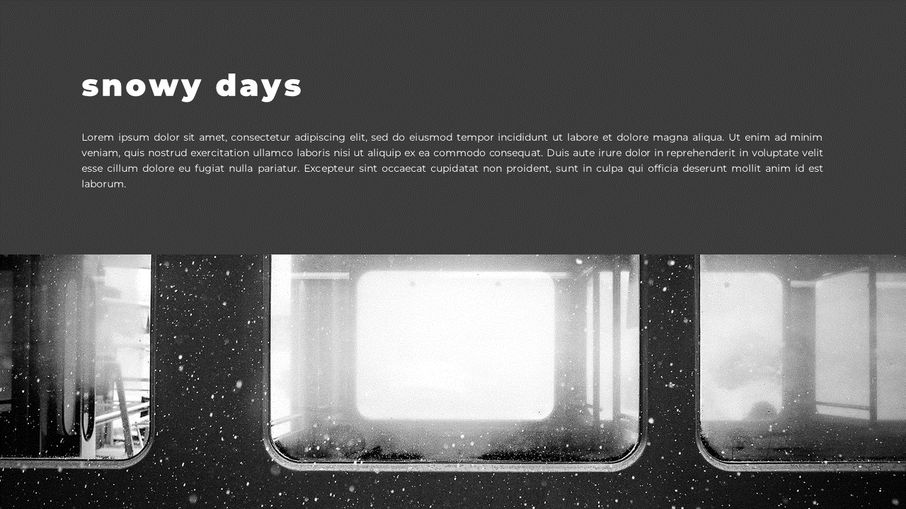 Train photo portfolio Google Slides for mac