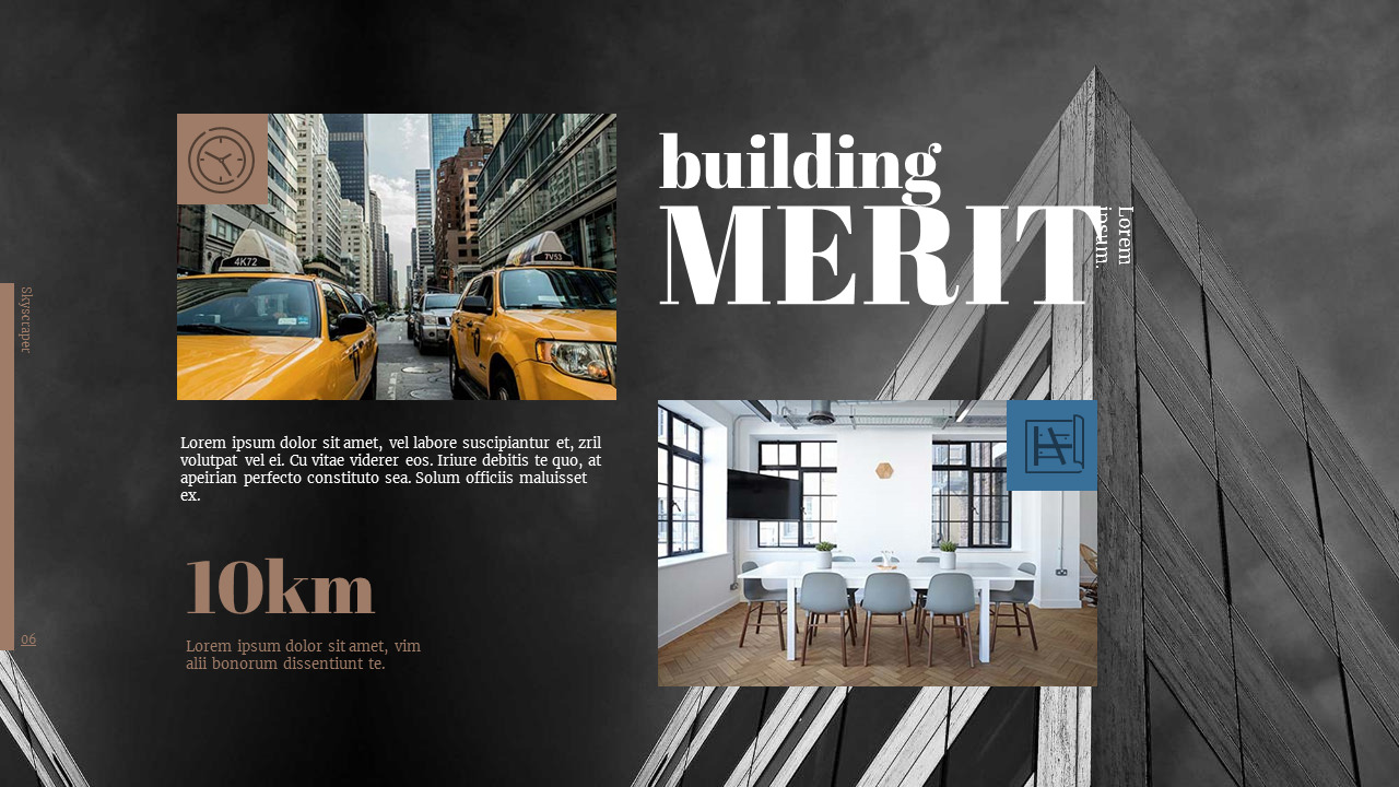 Beautiful City Skyscraper Google Slides Themes