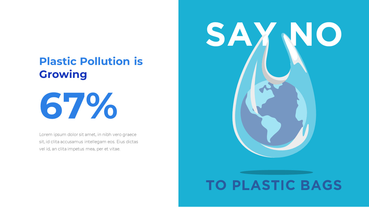 Stop Ocean Plastic Pollution PowerPoint Theme