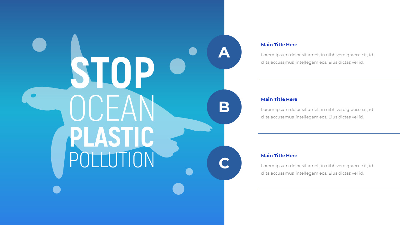 Stop Ocean Plastic Pollution PowerPoint Theme
