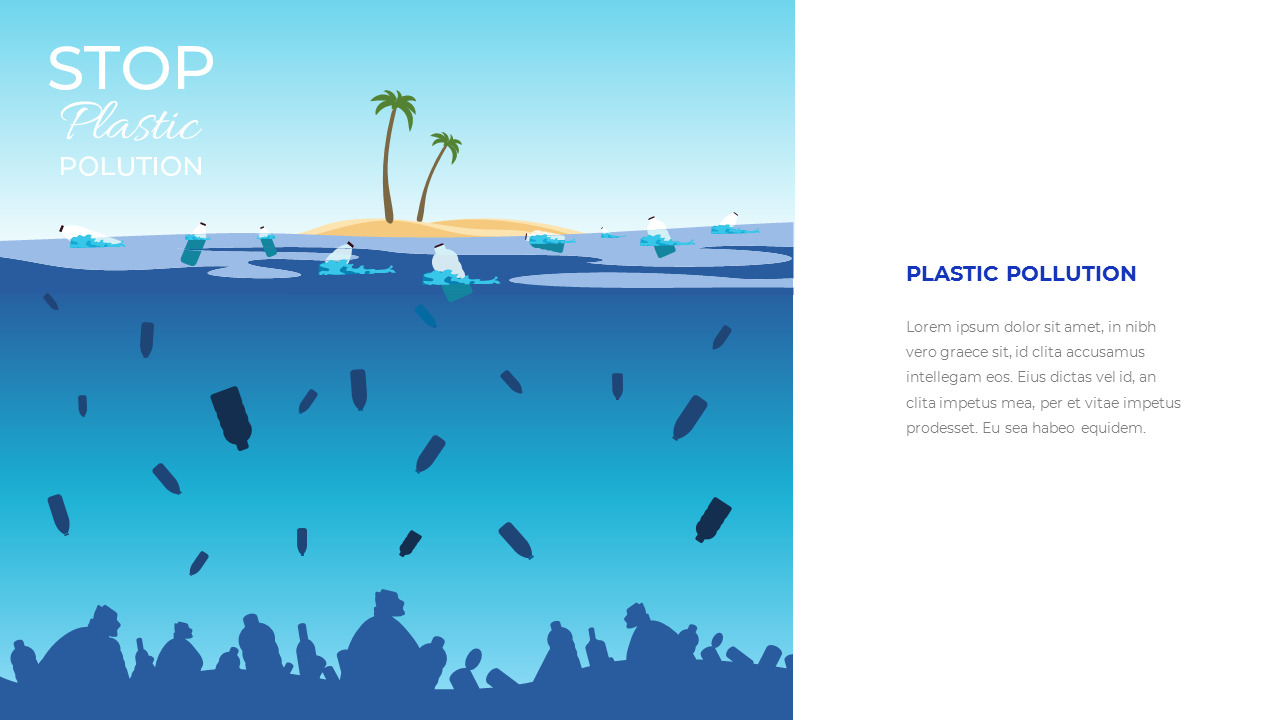 Stop Ocean Plastic Pollution PowerPoint Theme