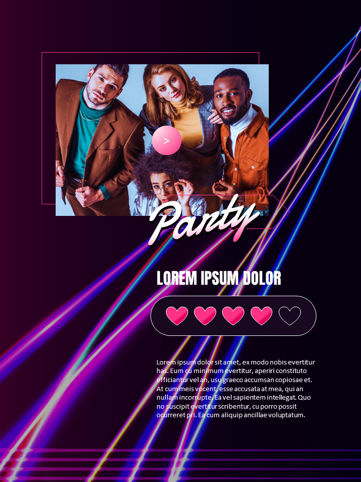 Retro Party Concept Poster elegant ppt templates