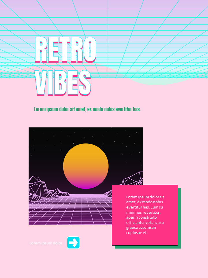 Retro Party Concept Poster elegant ppt templates