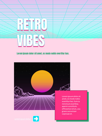 Retro Party Concept Poster elegant ppt templates