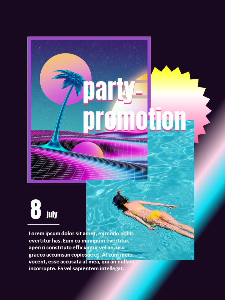Retro Party Concept Poster Google Slides Themes & Templates