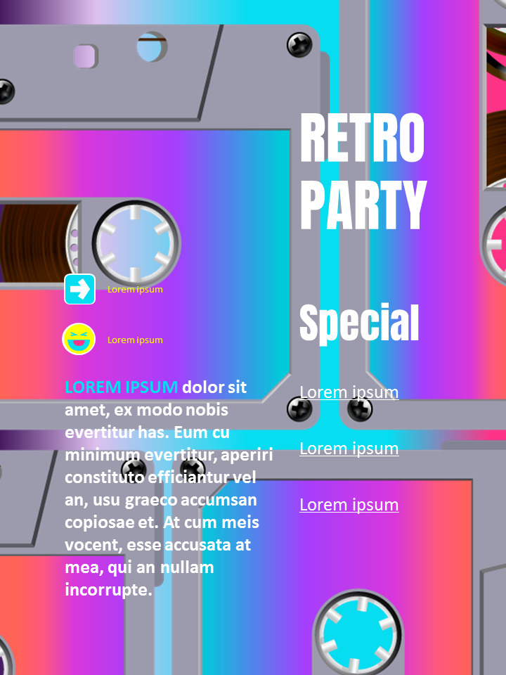 Retro Party Concept Poster Google Slides Themes & Templates