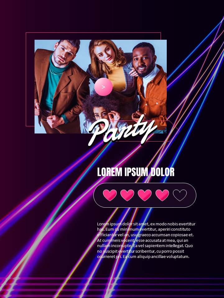 Retro Party Concept Poster Google Slides Themes & Templates