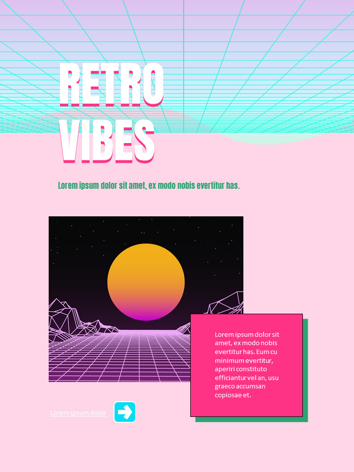 Retro Party Concept Poster Google Slides Themes & Templates
