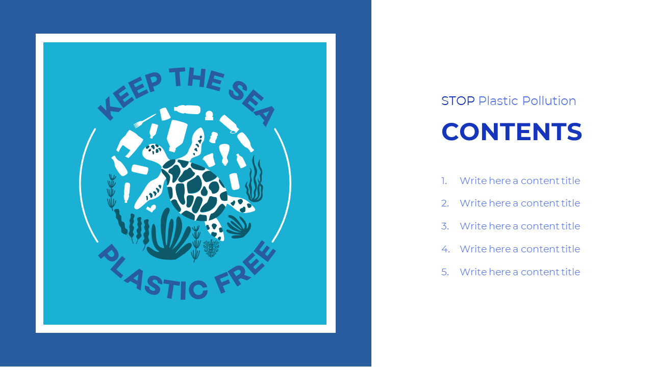 Stop Ocean Plastic Pollution Best Google Slides