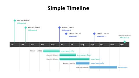 Simple Timeline|Tables|Diagram
